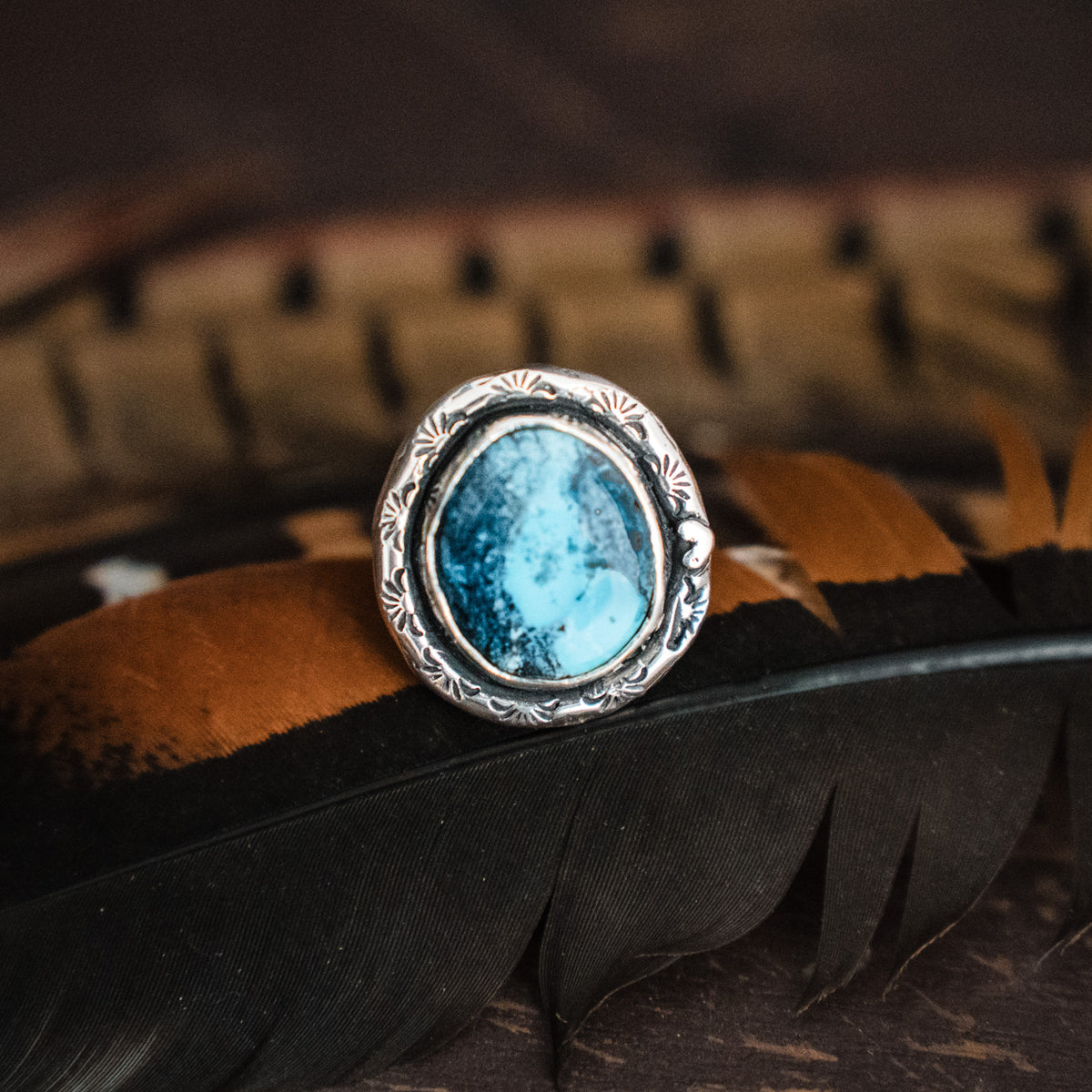 Bold Western Turquoise Rings - Island Cowgirl